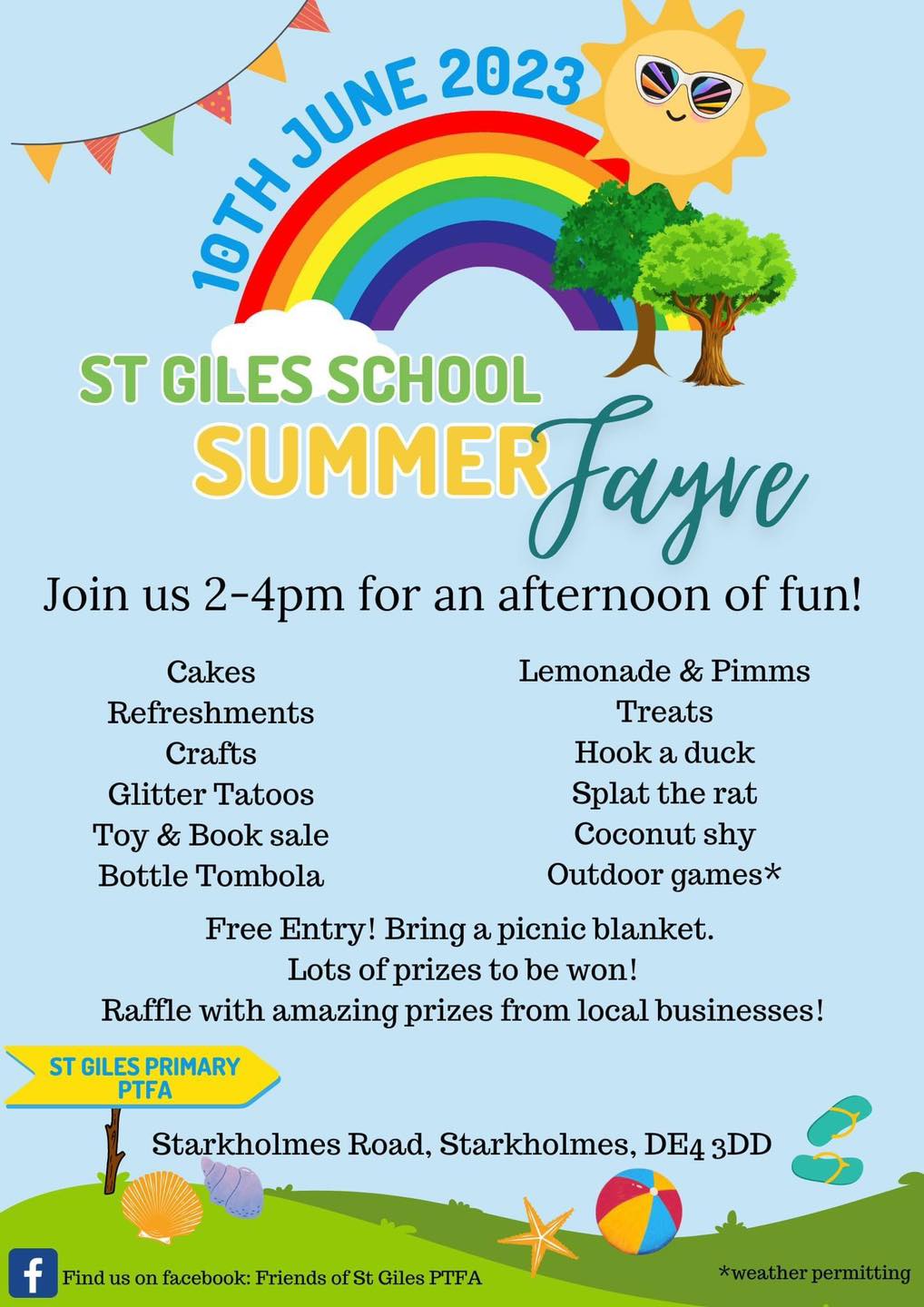 St Giles School Summer Fayre – Starkholmes Village Hall